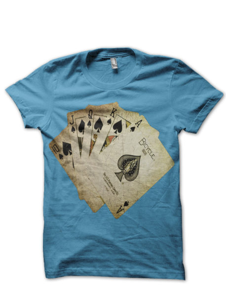 Playing Card Black Tee (Light Blue & Red Available) | Swag Shirts