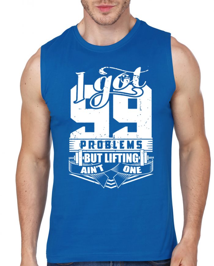 Muscles Loading White Vest | Swag Shirts