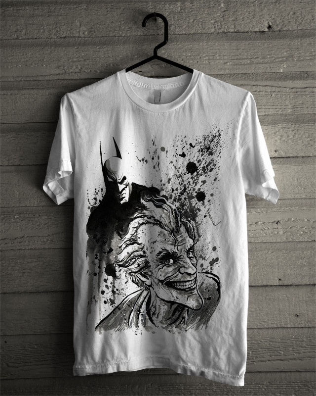 Batman & Joker White T-Shirt - Swag Shirts