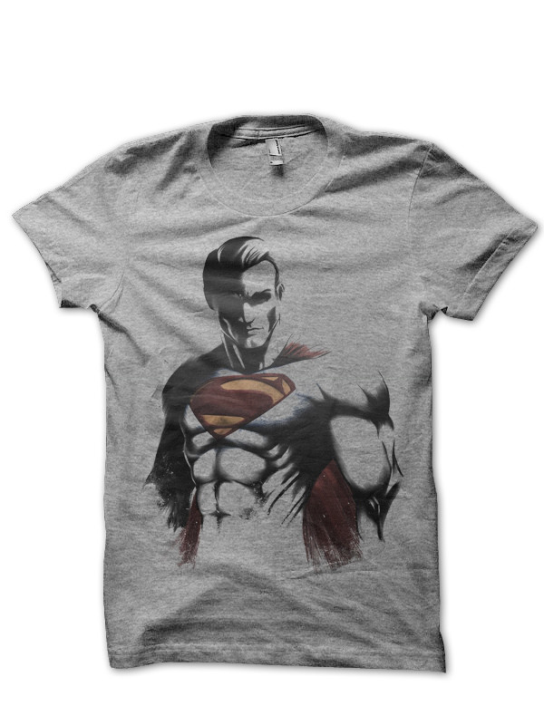 Superman Grey Tee | Swag Shirts