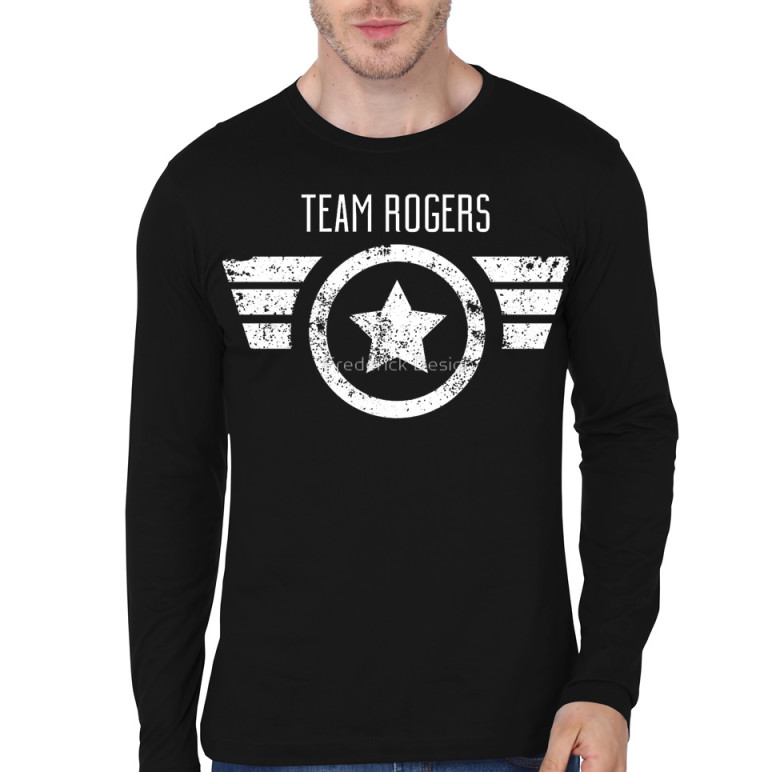 Team Rogers Black Full Sleeve Tee | Swag Shirts