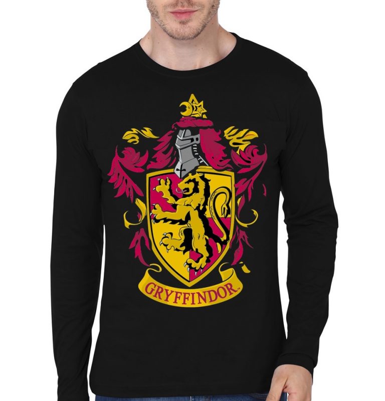 Gryffindor Black Full Sleeve T-Shirt | Swag Shirts