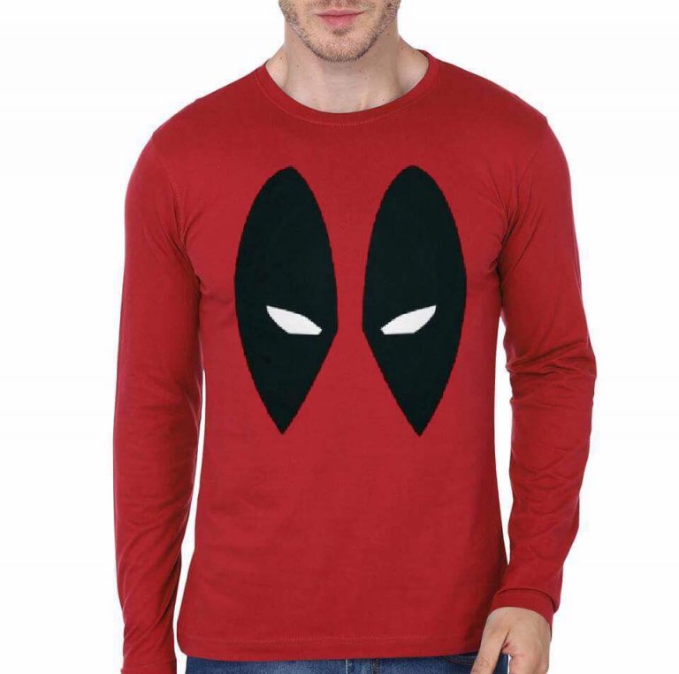 Deadpool Eyes Red Full Sleeves T-Shirt | Swag Shirts