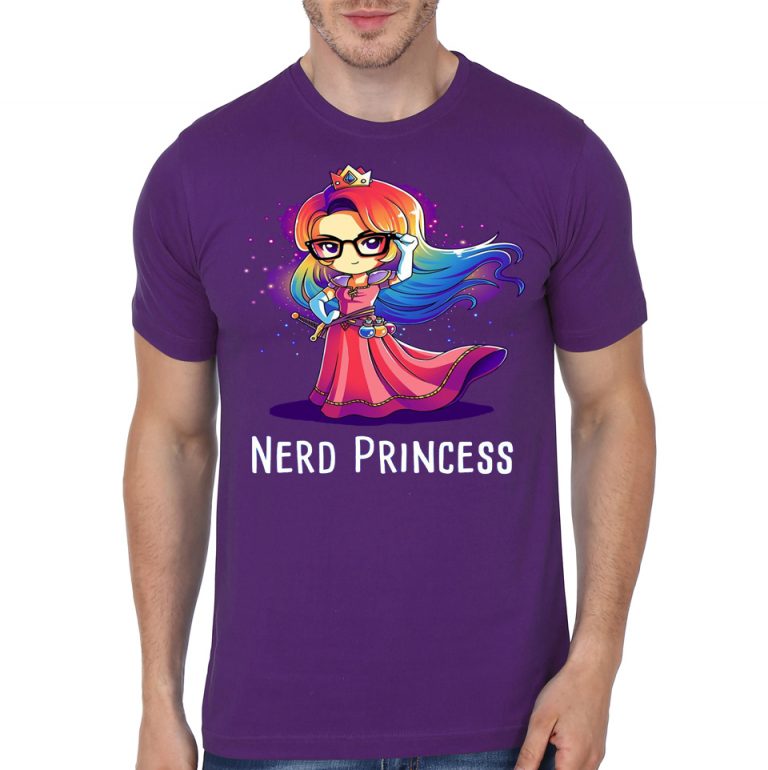 Nerd Princess Purple Half Sleeve T-Shirt | Swag Shirts