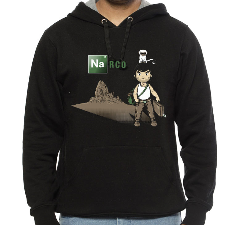 Narco Black Hoodie | Swag Shirts