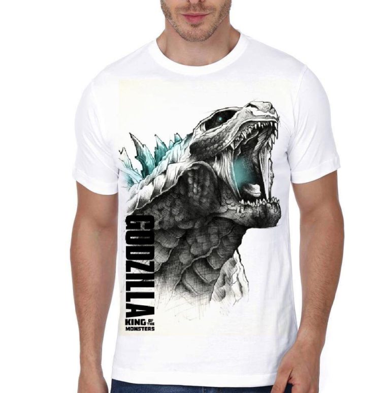 Godzilla White T-Shirt | Swag Shirts