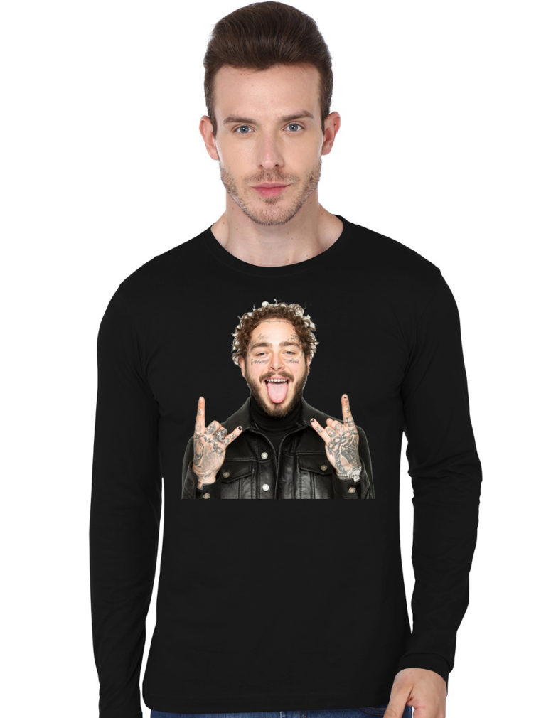 Post Malone Black Full Sleeve T-Shirt | Swag Shirts