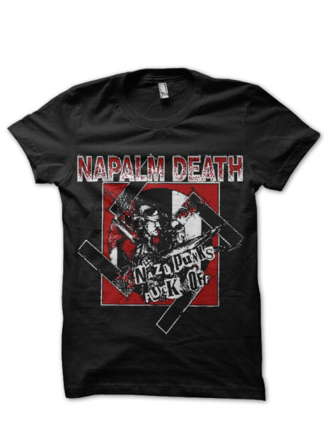 napalm death nazi punk black tshirt | Swag Shirts