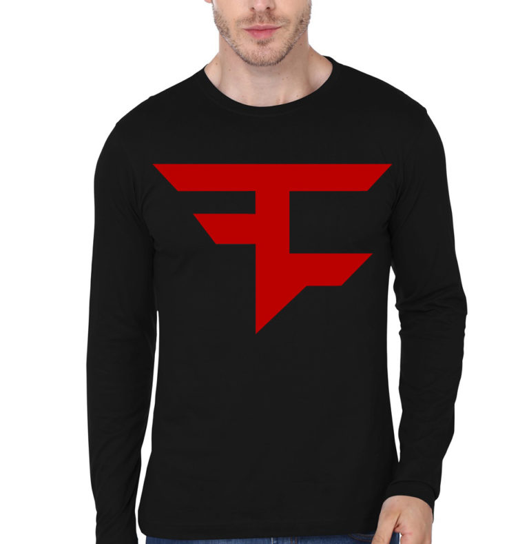 Faze Logo Black Full Sleeve T-Shirt | Swag Shirts