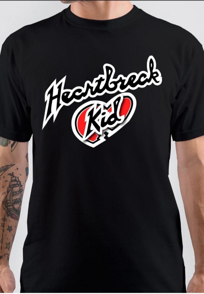Heartbreak Kid Half Sleeve Black T-Shirt | Swag Shirts