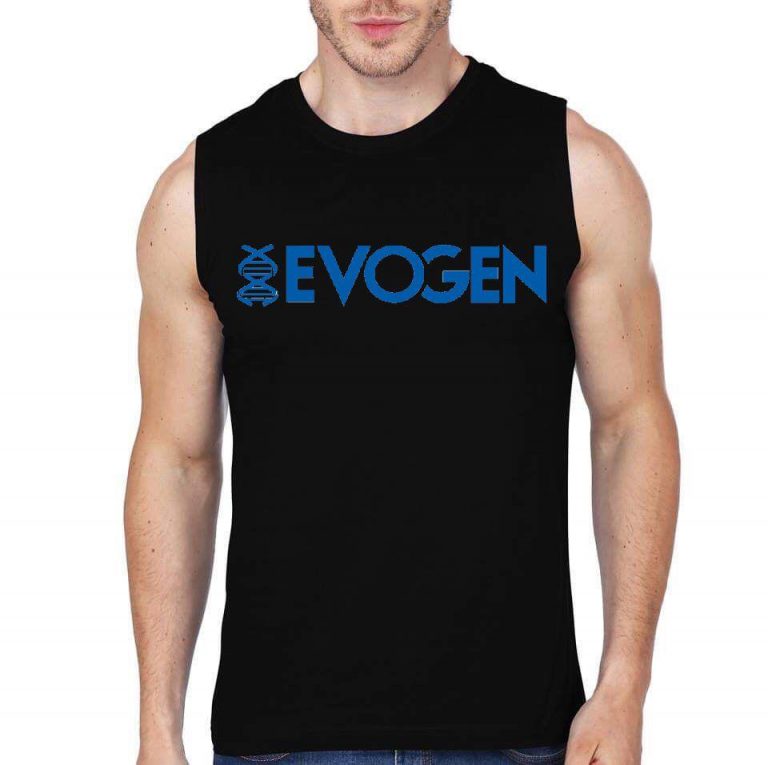 Evogen Black Sleeveless | Swag Shirts