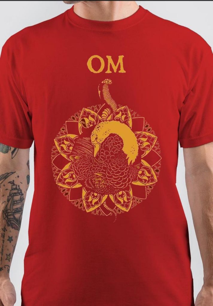 Om Band Red T-Shirt | Swag Shirts