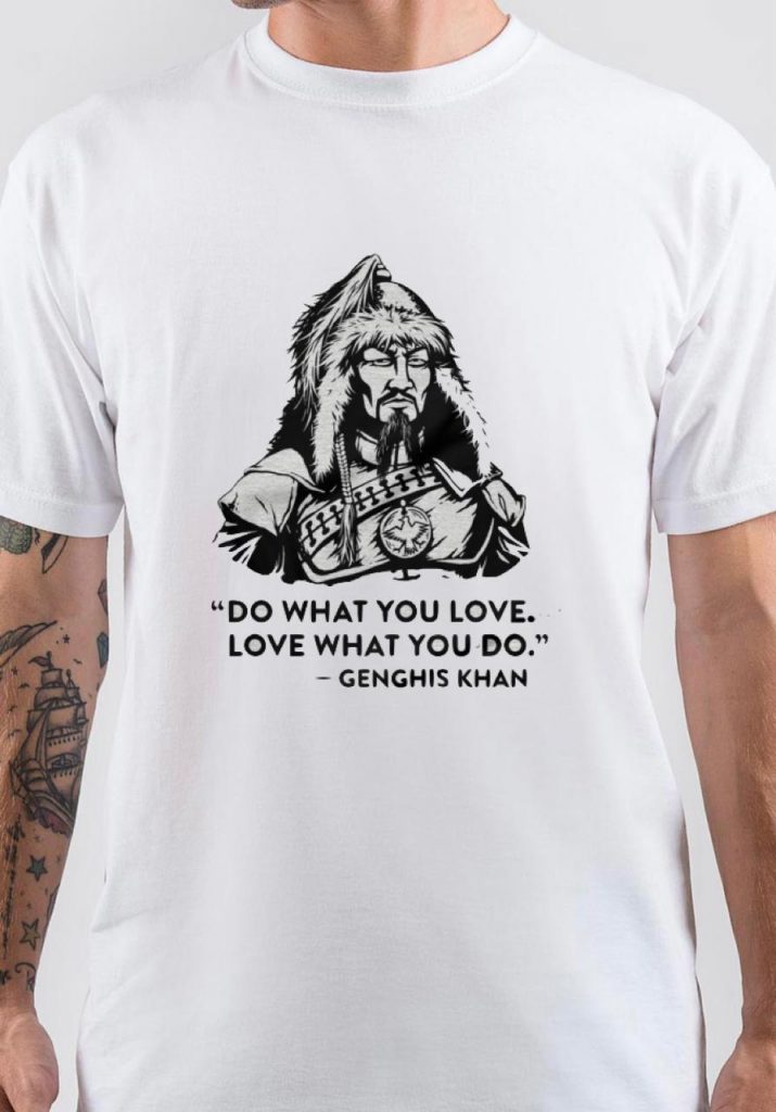 Genghis Khan White T-Shirt | Swag Shirts