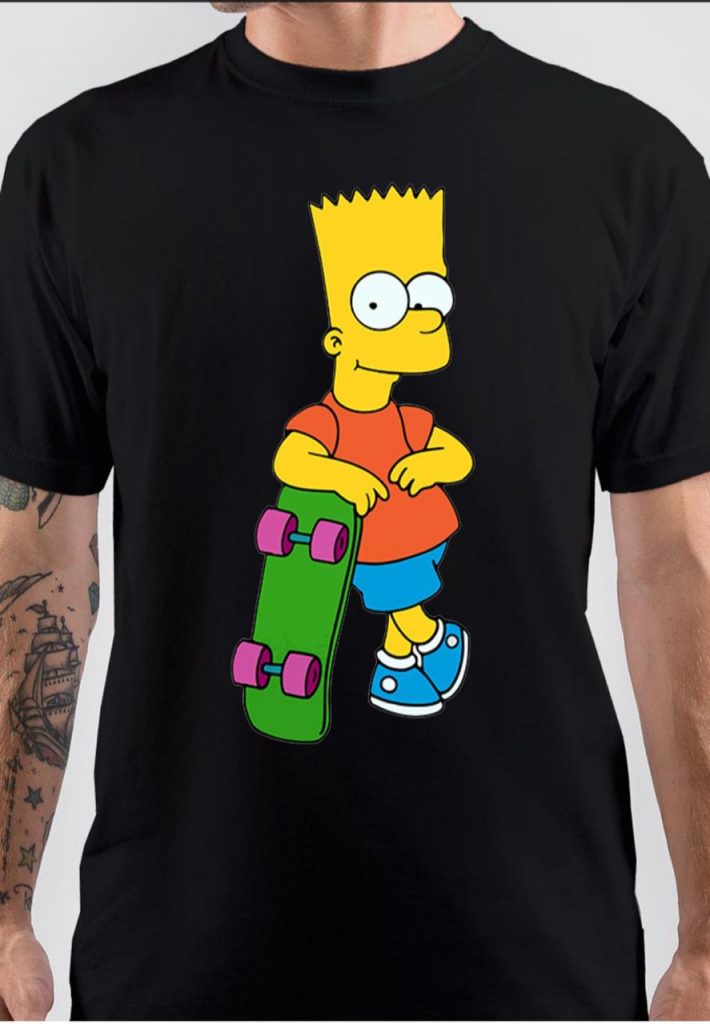 Bart Simpson Black T-Shirt | Swag Shirts