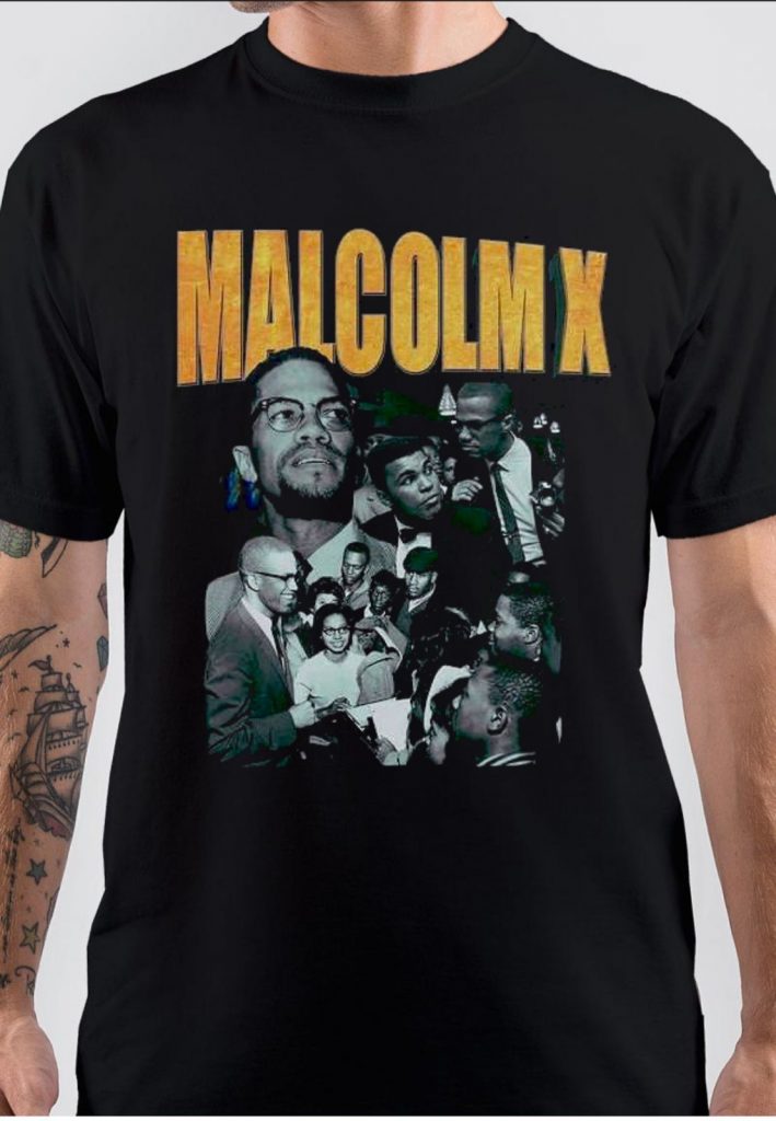 Malcolm X Black T-Shirt - Swag Shirts