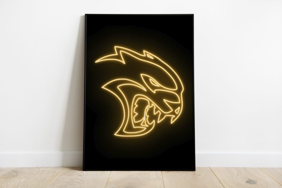 Hellcat Neon Sign Poster | Swag Shirts