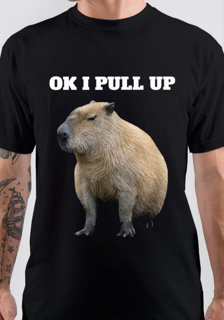 Ok I Pull Up Capybara T-Shirt | Swag Shirts