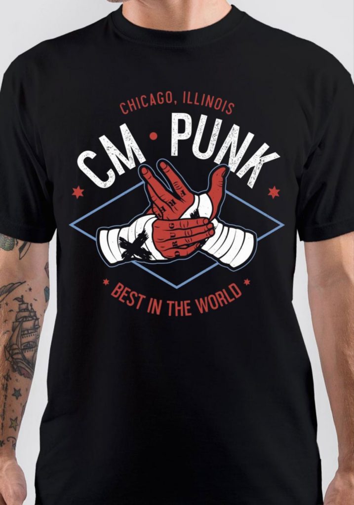 CM Punk Black T-Shirt | Swag Shirts