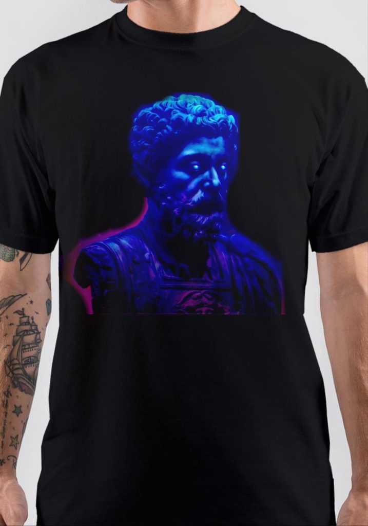 Marcus Aurelius Black T-Shirt | Swag Shirts