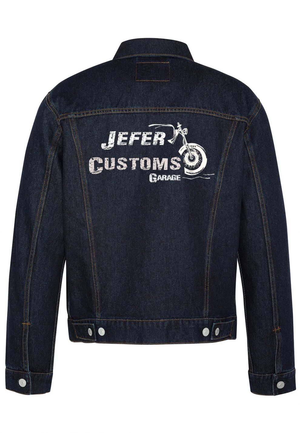 Jefer Customs Biker Denim Jacket | Swag Shirts