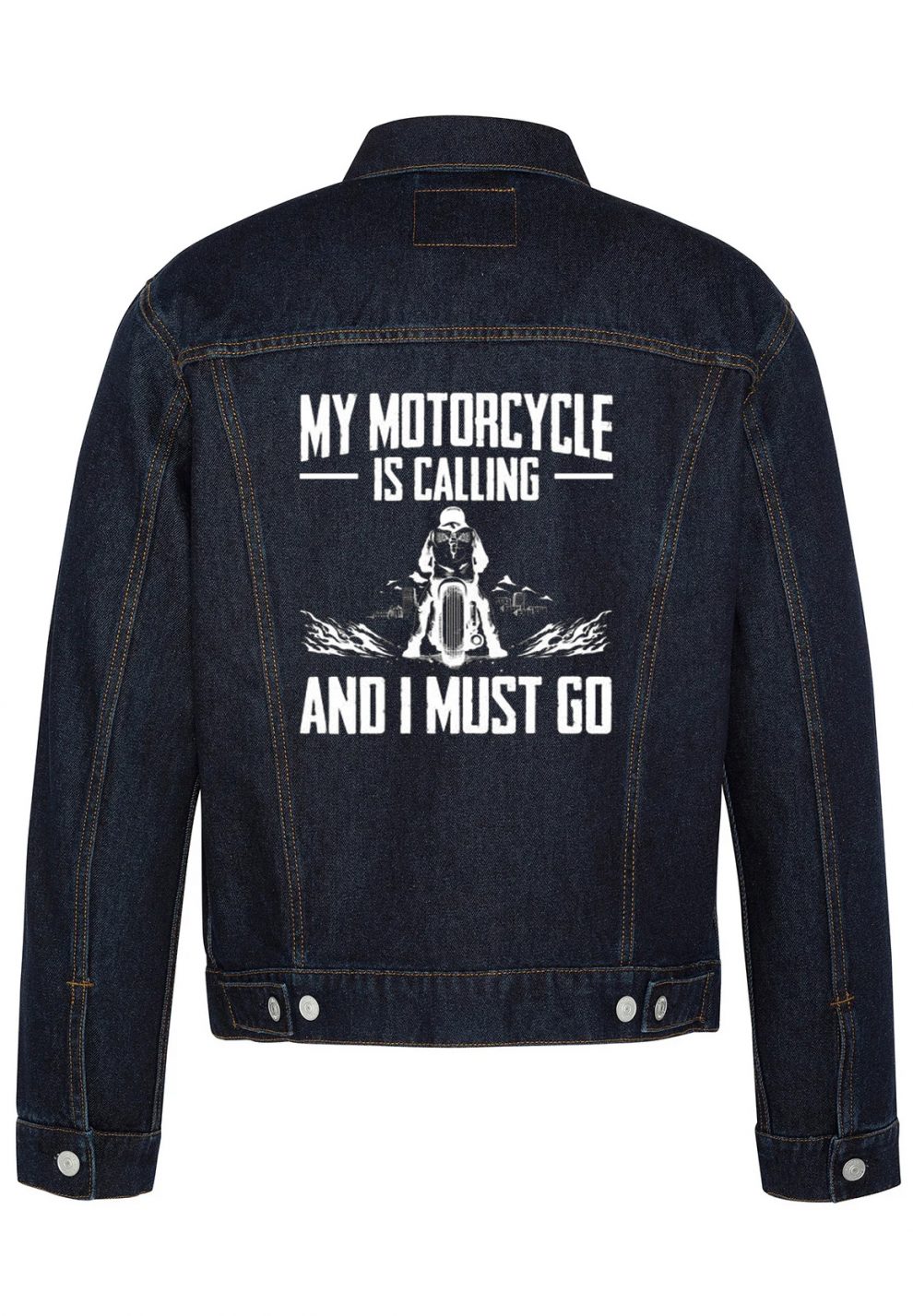 My Motorcycle Is Calling Biker Denim Jacket | Swag Shirts