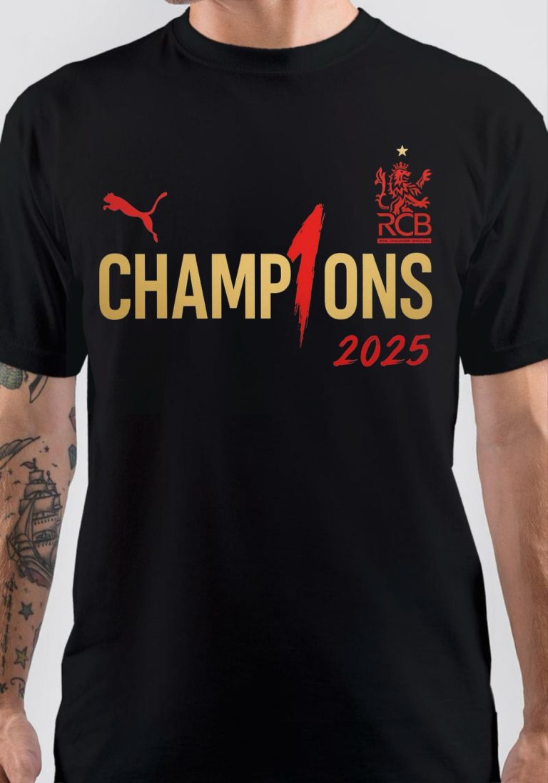 Royal Challengers Bengaluru RCB Champions 2025 T-Shirt | Swag Shirts