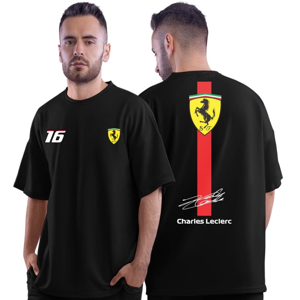 Ferrari F1 Charles Leclerc Oversized T-Shirt | Swag Shirts